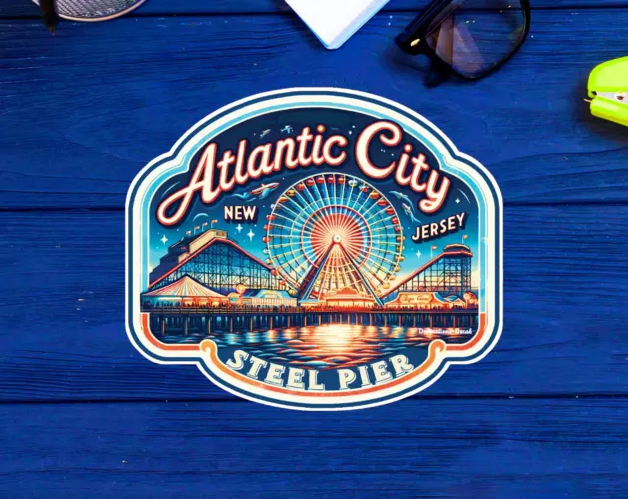 Kira Sticker With Atlantic City New Jersey Nj Indoor Outdoor Steel Pier ...