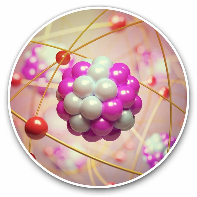Kira Sticker With Atomic Energy Particles Atom Physics Cool Gift Decorative Laptop, Phone ...