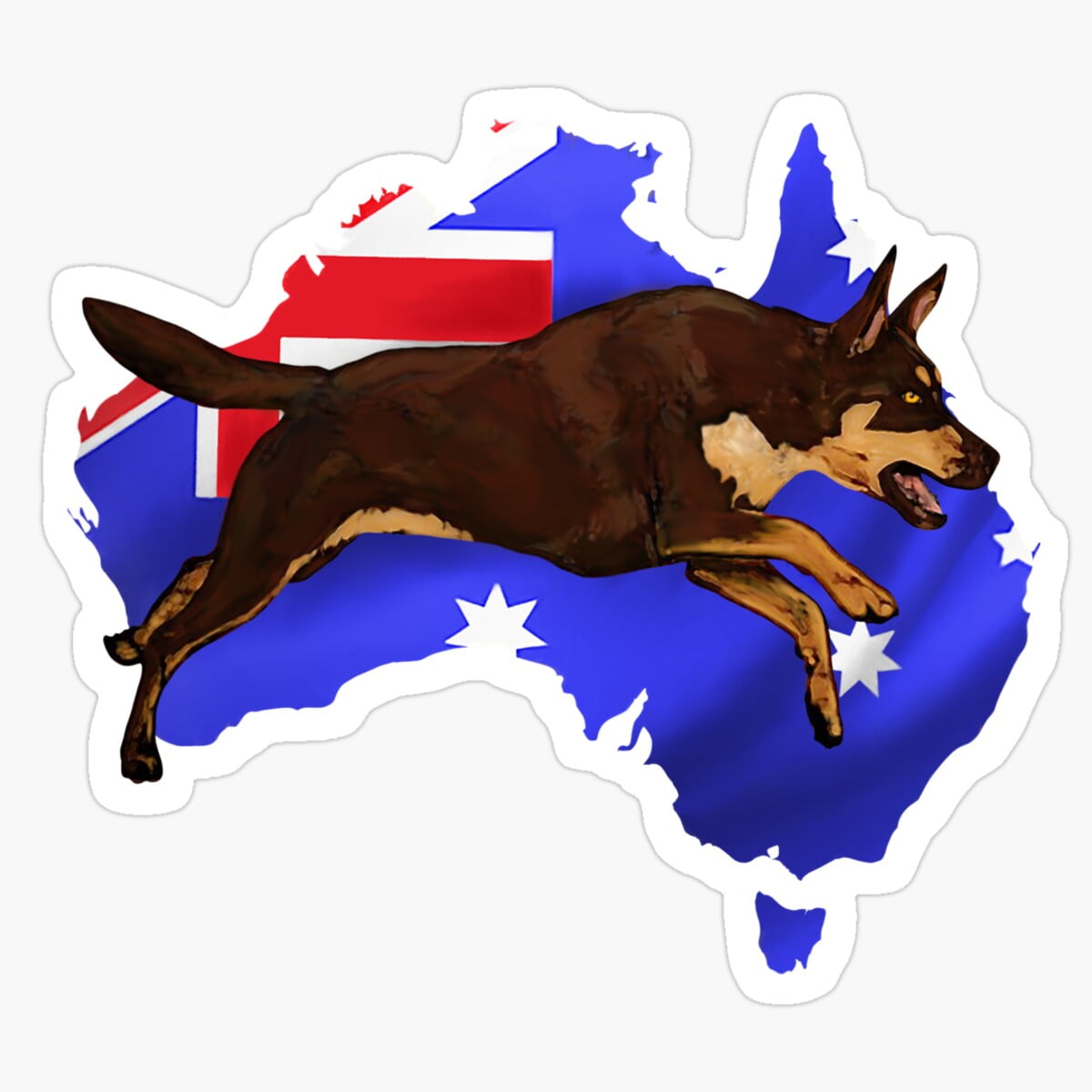Kira Sticker - Australian Kelpie Sticker, Funny Waterproof Decal For ...
