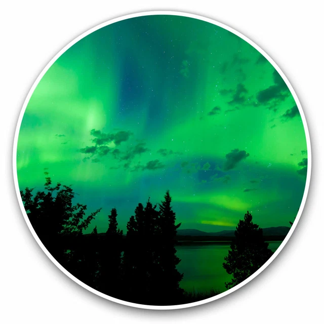 Kira Sticker With Awesome Aurora Borealis Lights Sky Cool Gift ...