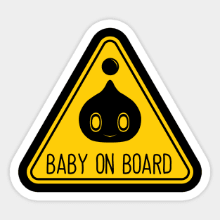Kira Sticker With Baby On Board - Neutral Chao Sticker & Warning, Baby ...