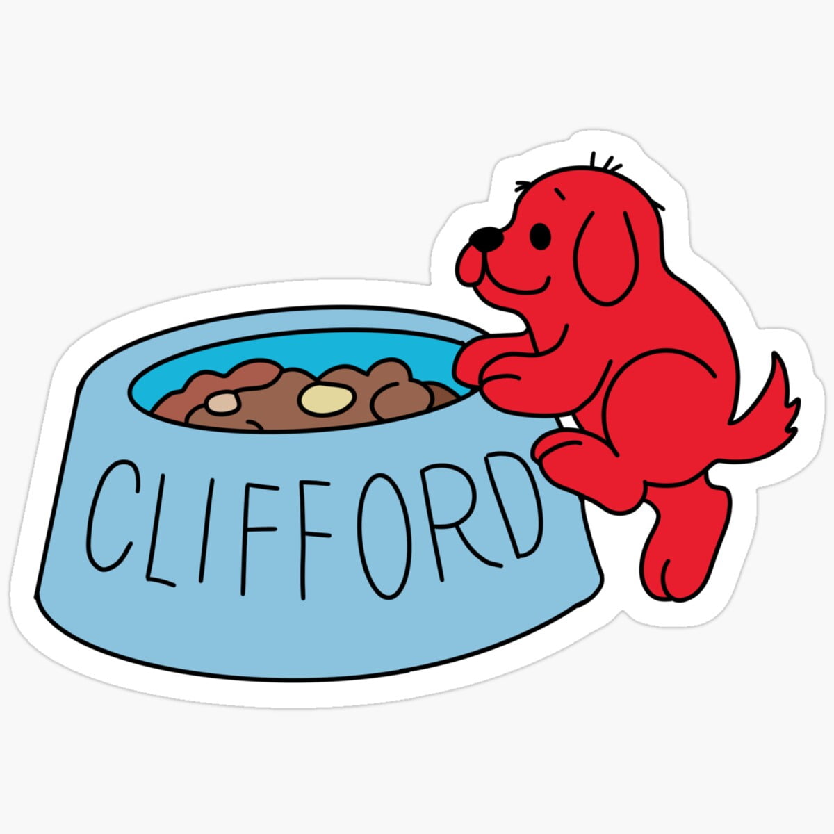 Kira Sticker - Baby Clifford The Big Red Dog Sticker , Funny Waterproof ...