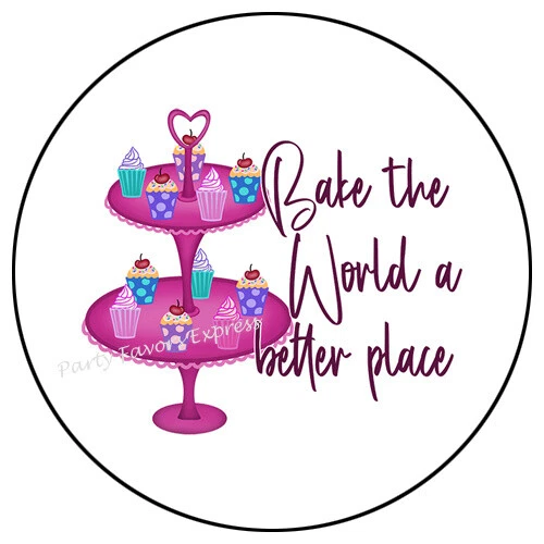 Kira Sticker With Bake The World A Better Place Baking Decorative ...