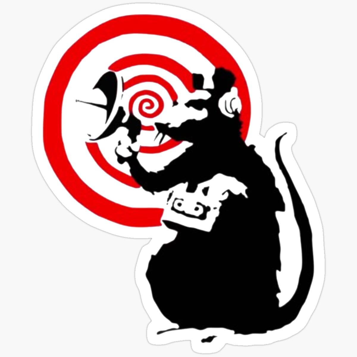 Kira Sticker - Banksy Spy Rat Sticker, Funny Waterproof Decal For Pet ...