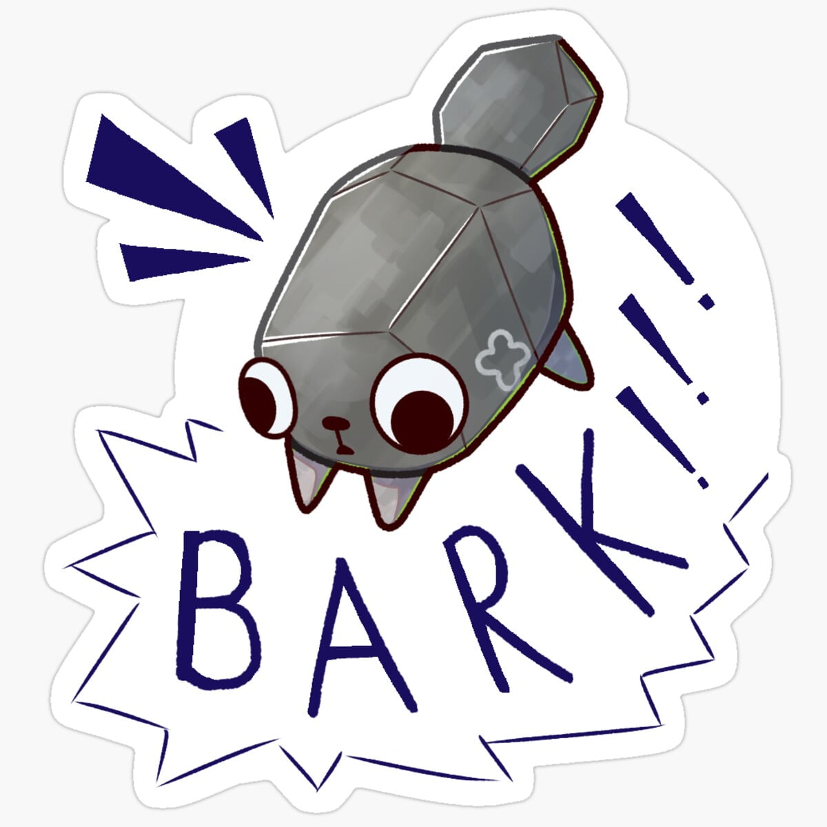 Kira Sticker - Barking Pebble - Dandy'S World Sticker , Funny ...