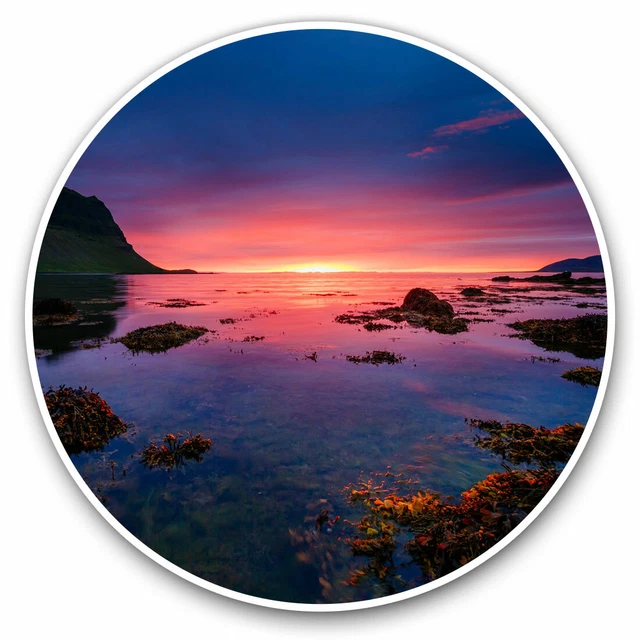 Kira Sticker With Beautiful Coastal Sunset Art Cool Gift Decorative ...
