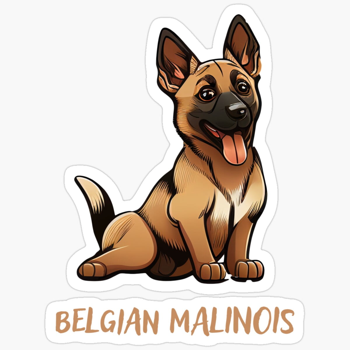 Kira Sticker - Belgian Malinois Sticker, Funny Waterproof Decal For Pet ...