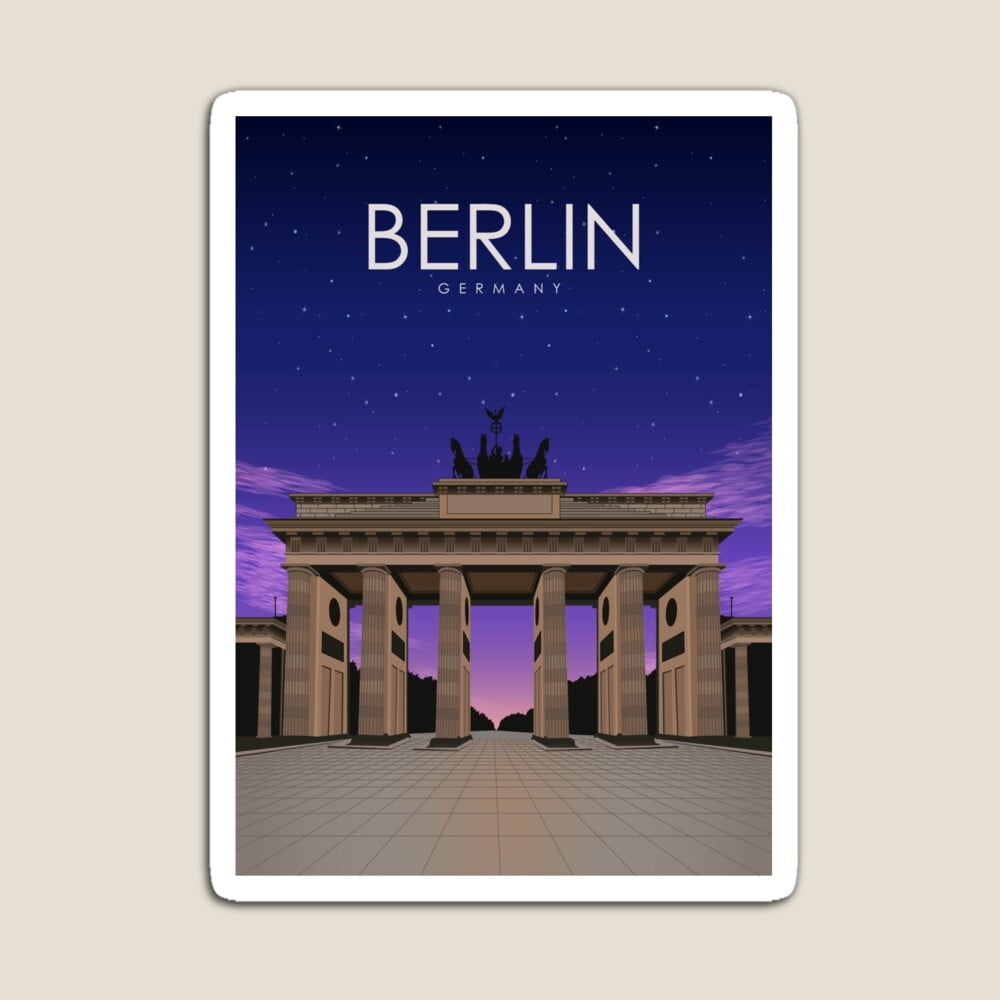 Kira Sticker With Berlin Germany Monument Vintage Travel Poster At ...