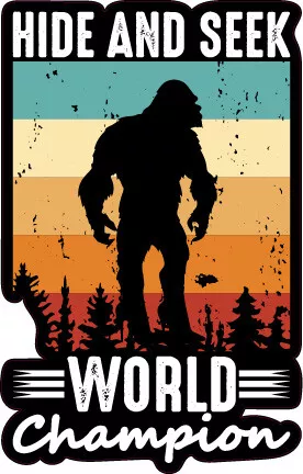 Kira Sticker With Bigfoot Hide And Seek Champ Window Decal Decorative ...