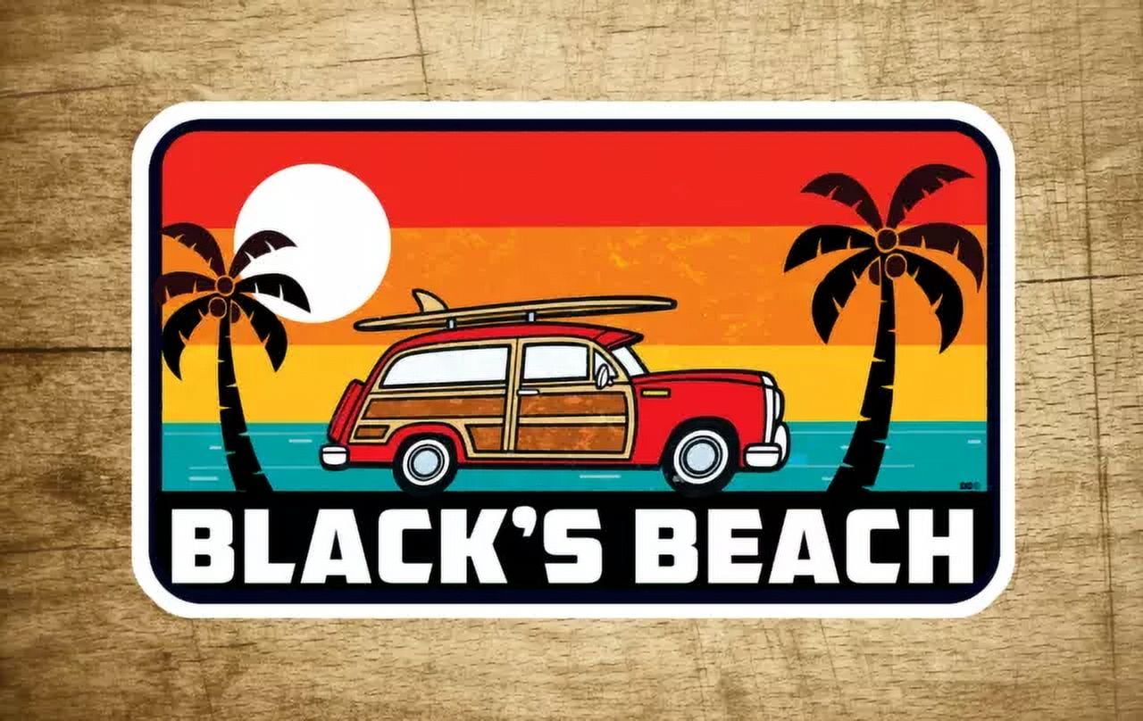 Kira Sticker With Black'S Beach California Decal Surf San Diego Surfing ...