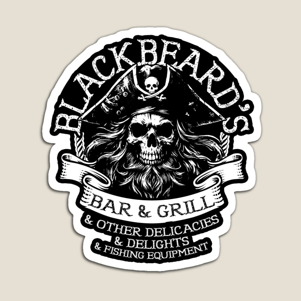 Kira Sticker With Blackbeard'S Bar & Grill & Other Delicacies ...