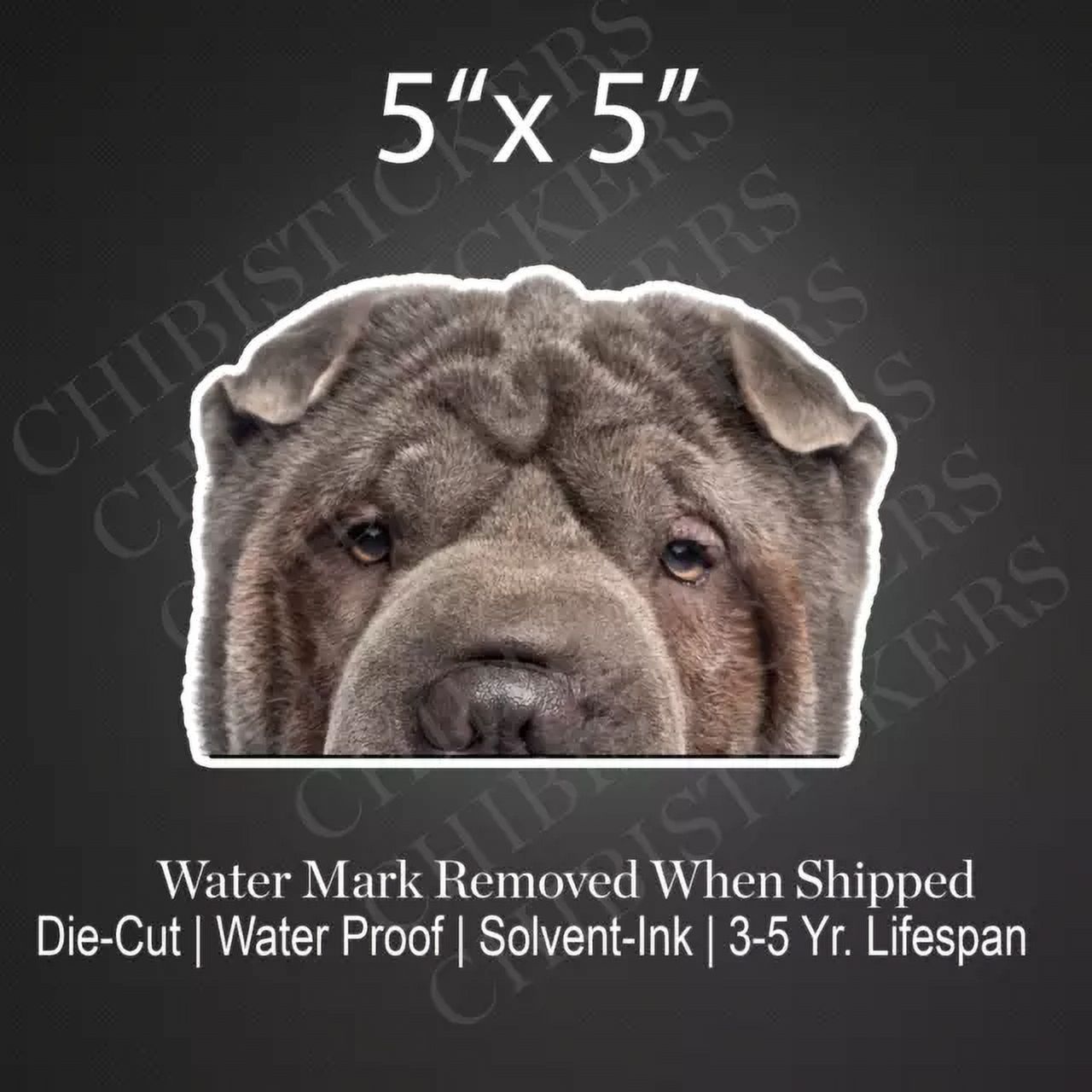 Kira Sticker With Blue Shar Pie Dog Sharpie Realistic Dog Peeker ...