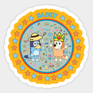 Kira Sticker With Bluey And Bingo Party Bluey S For Kids, Bluey S Party ...