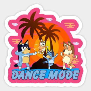Kira Sticker With Bluey Dance Mode Sunset Beach Bluey S For Kids, Bluey ...