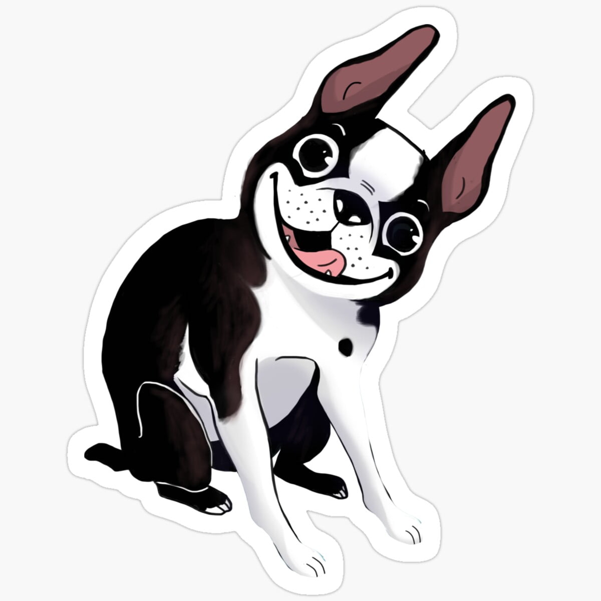 Kira Sticker - Boston Terrier Sticker, Funny Waterproof Decal For Pet ...