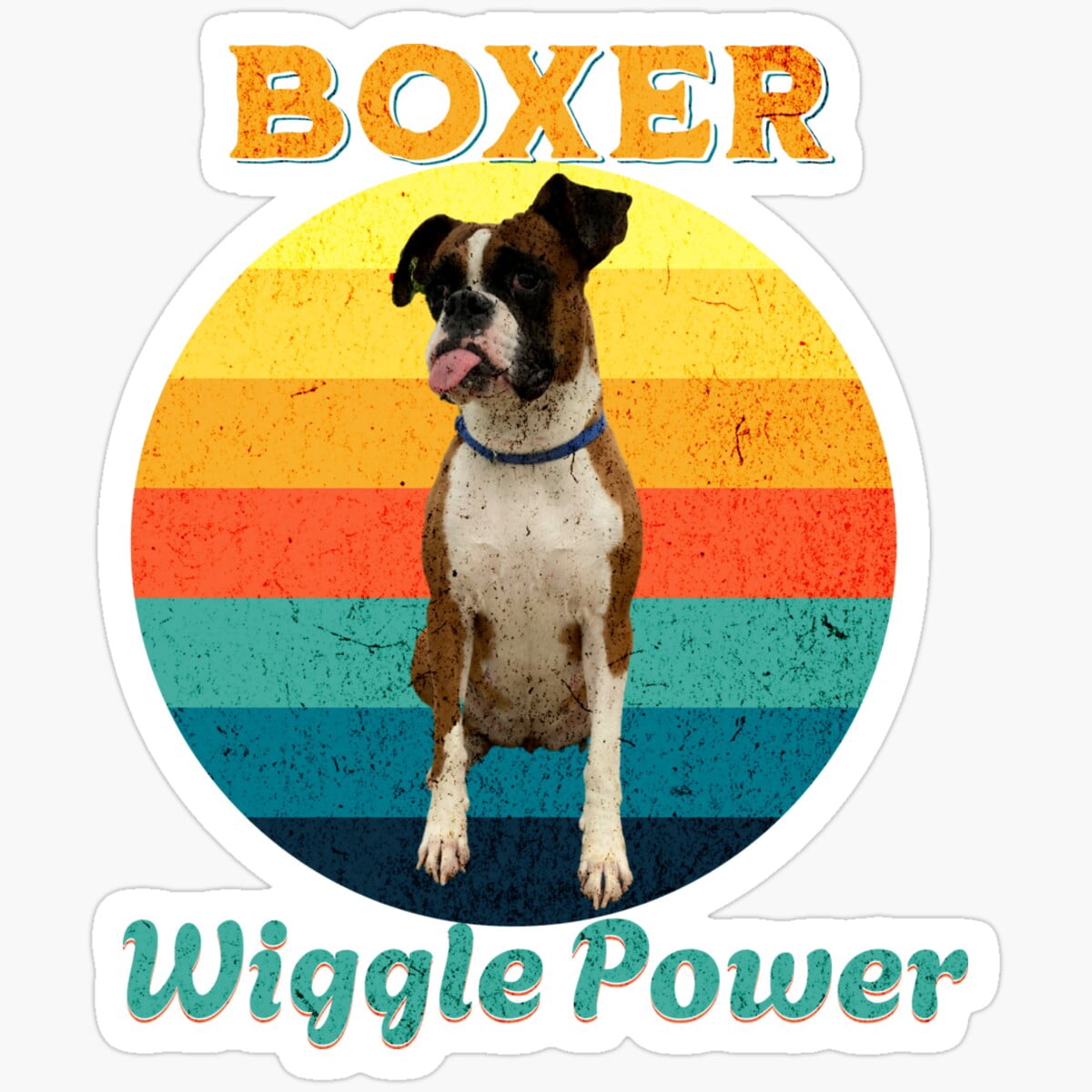 Kira Sticker - Boxer, Wiggle Power Sticker, Funny Waterproof Decal For ...