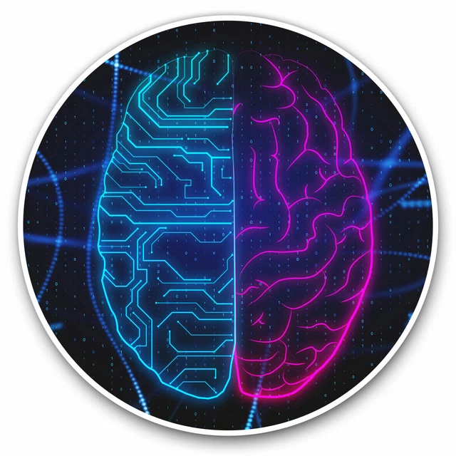 Kira Sticker With Brain Motherboard Technology Mix Cool Gift Decorative ...