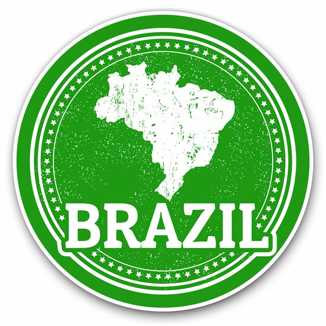 Kira Sticker With Brazil South America Flag Travel Stamp Cool Gift ...
