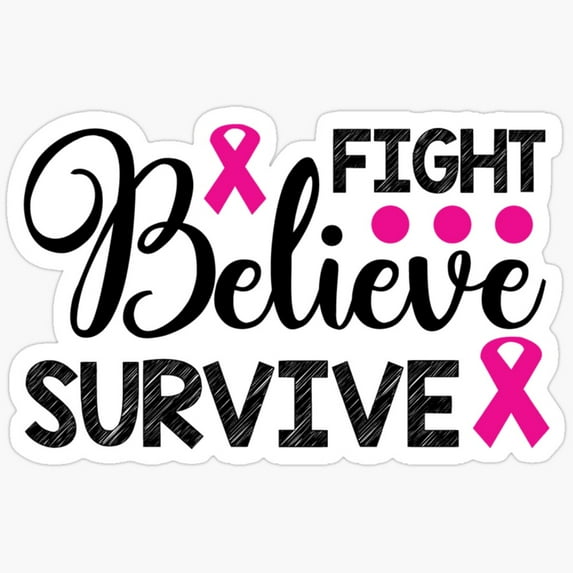 Kira Sticker - Breast Cancer Awareness Pink Ribbon Support Fight ...