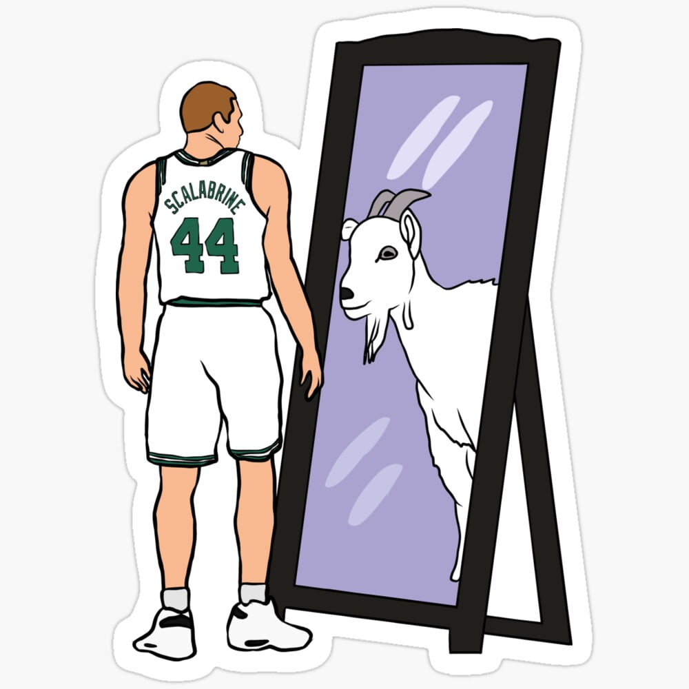 Kira Sticker - Brian Scalabrine Mirror Goat Sticker - Single, Trio, Or ...