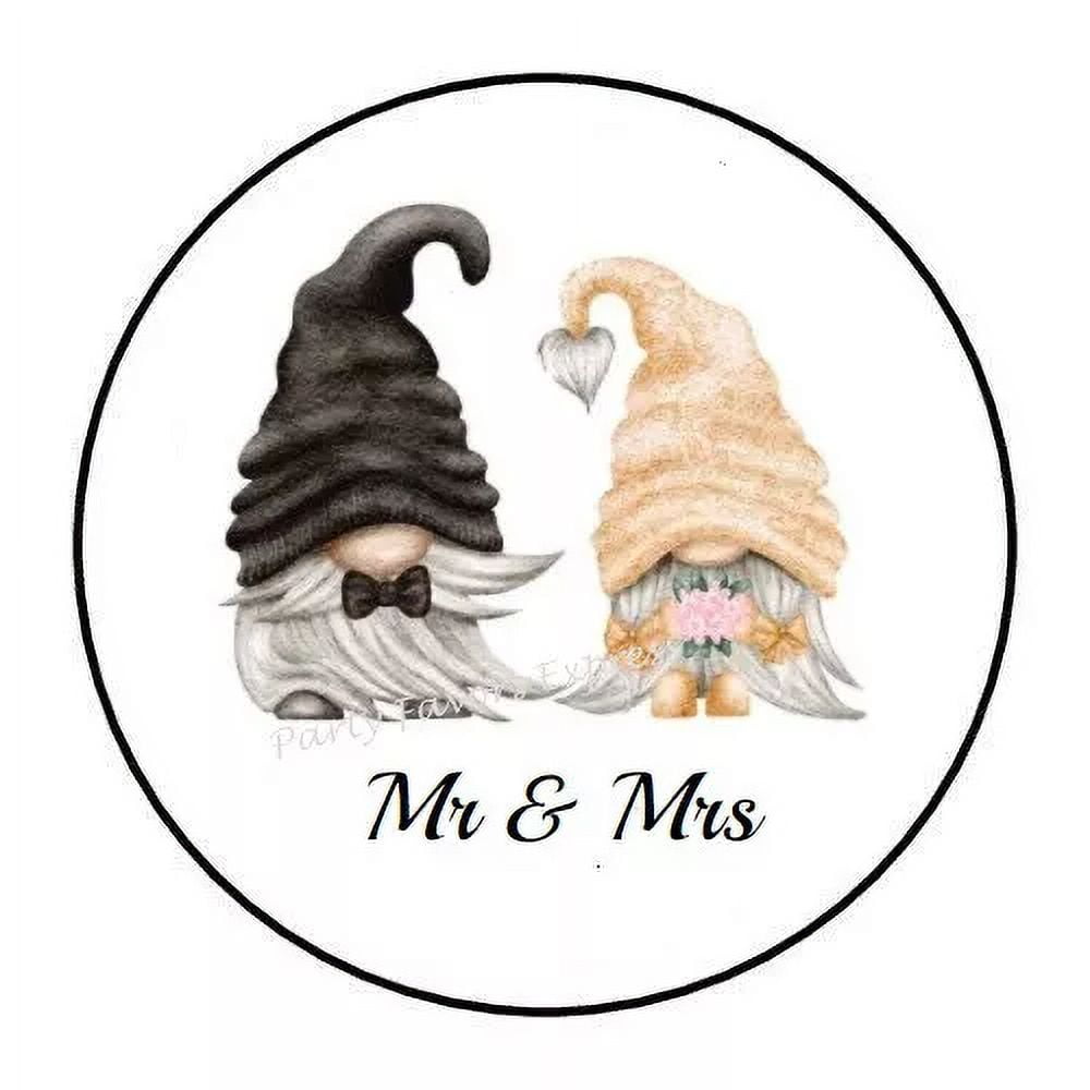 Kira Sticker With Bride And Groom Mr And Mrs Wedding Gnome Decorative ...