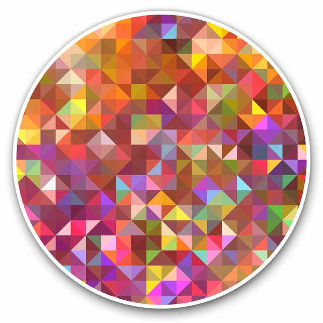Kira Sticker With Bright Abstract Colourful Triangles Cool Gift ...
