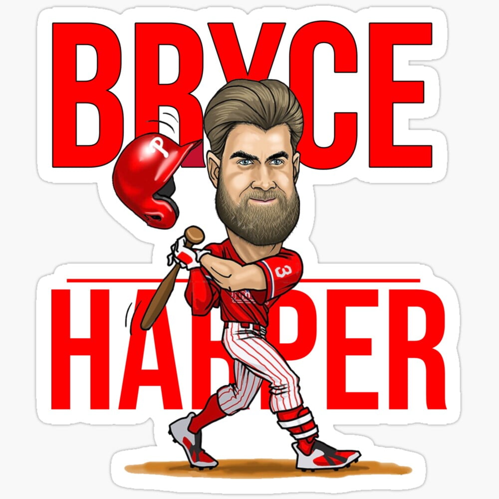 Kira Sticker - Bryce Harper Caricature - Phone Stickers, Waterproof ...