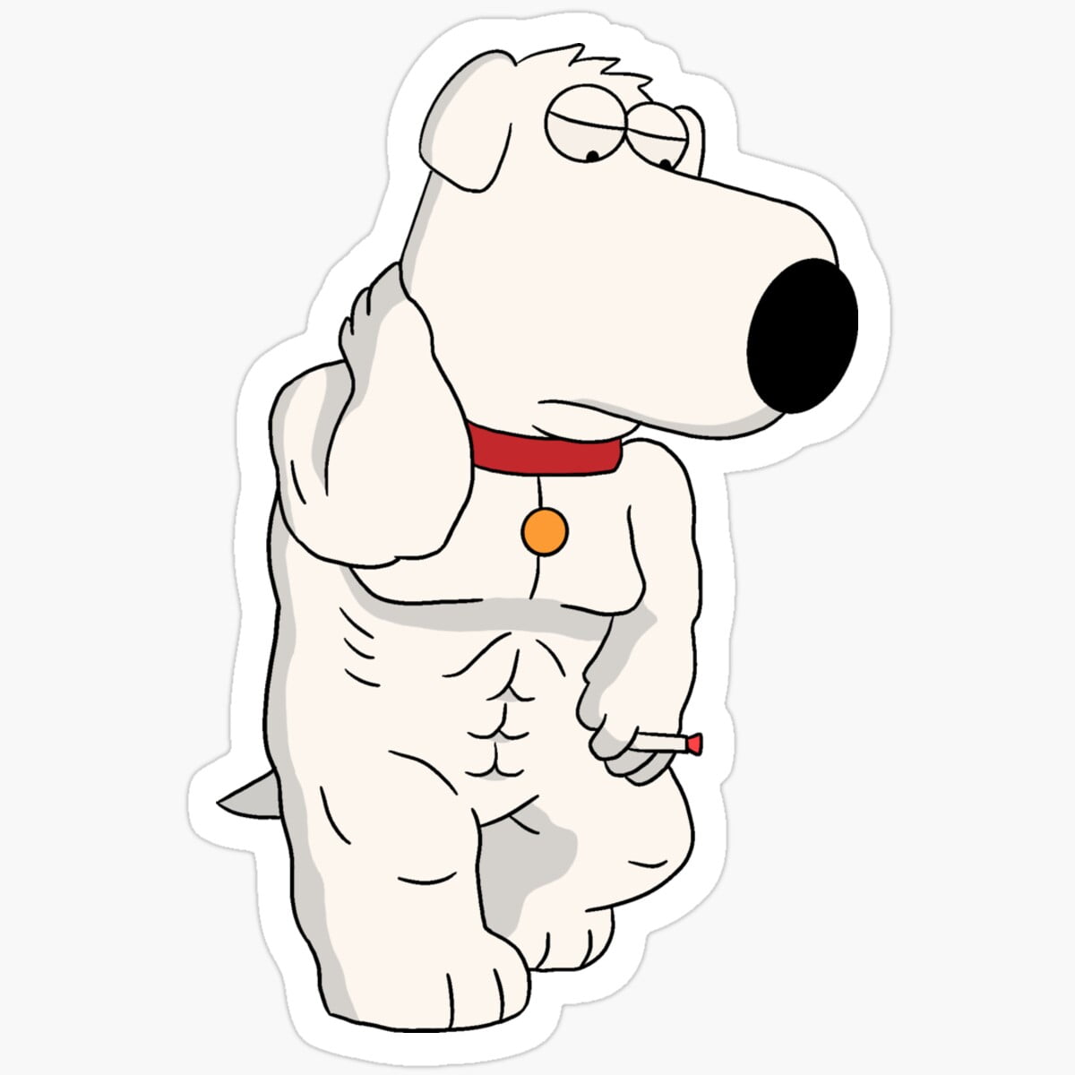 Kira Sticker - Buff Brian | Family Guy Sticker, Funny Waterproof Decal ...