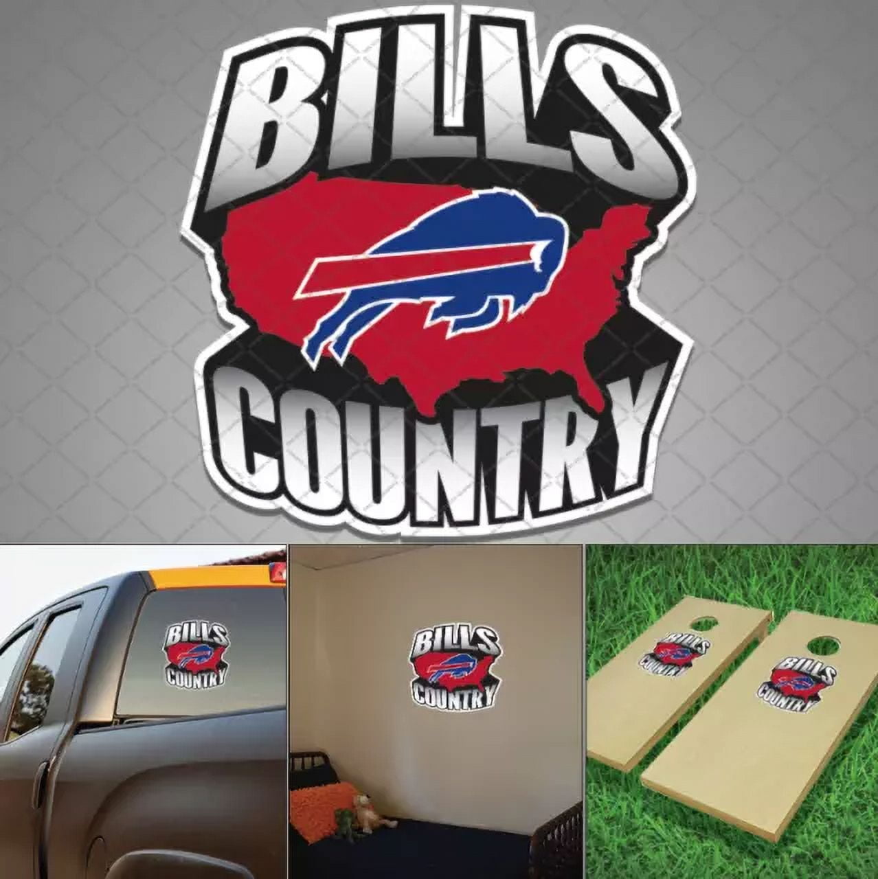 Kira Sticker With Buffalo Football Team Country Decal Vinyl Football ...