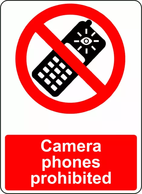 Kira Sticker With Camera Phones Prohibited Osha Decal Safety Sign Usa ...
