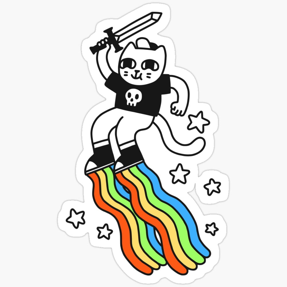 Kira Sticker - Captain Rainbow Boots Sticker - Walmart.com