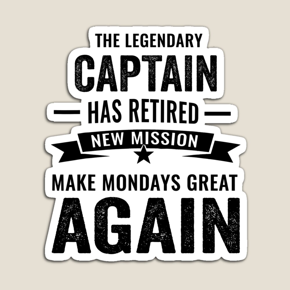 Kira Sticker With Captain Retirement Gifts, Captain Retired Mom Dad ...