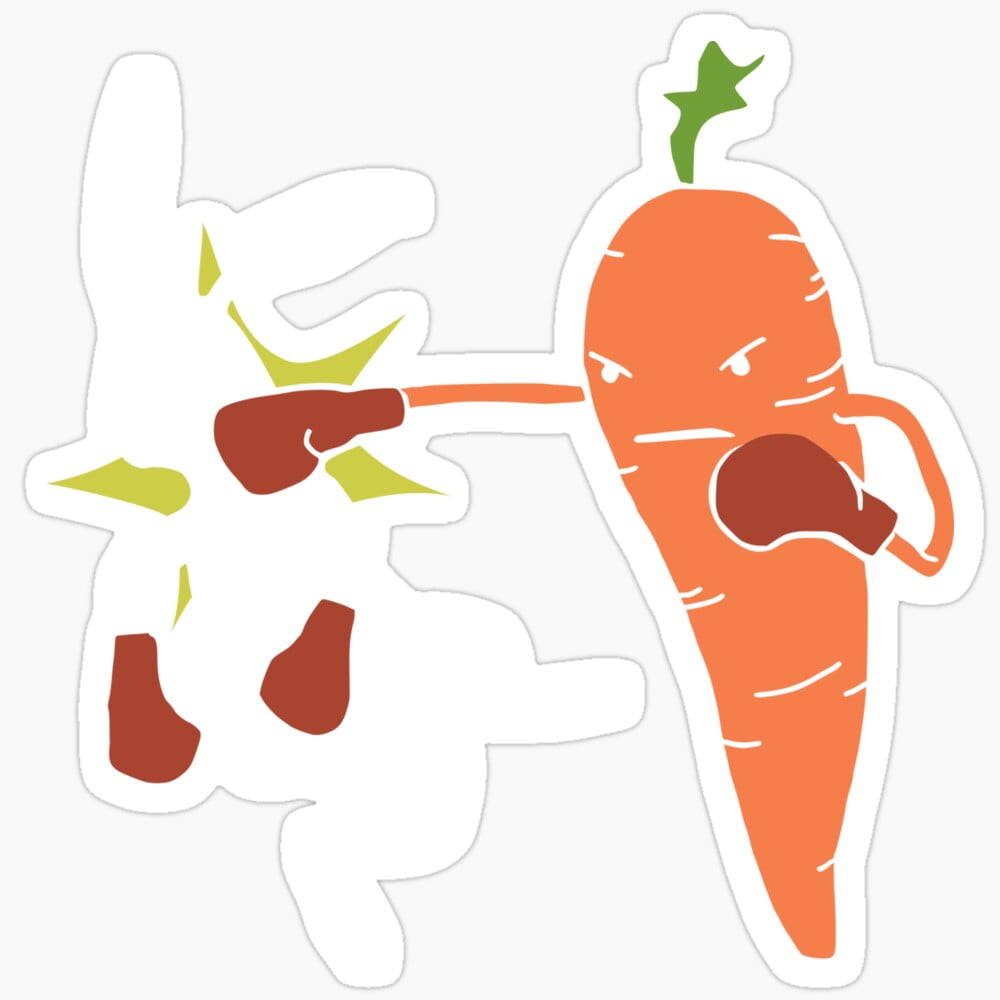 Kira Sticker - Carrot Knockout Sticker - Walmart.com