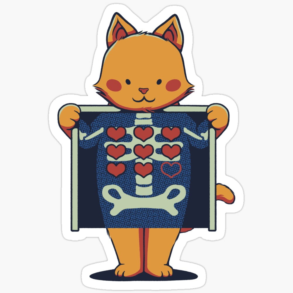 Kira Sticker - Cat X-Ray 9 Lives Sticker - Walmart.com