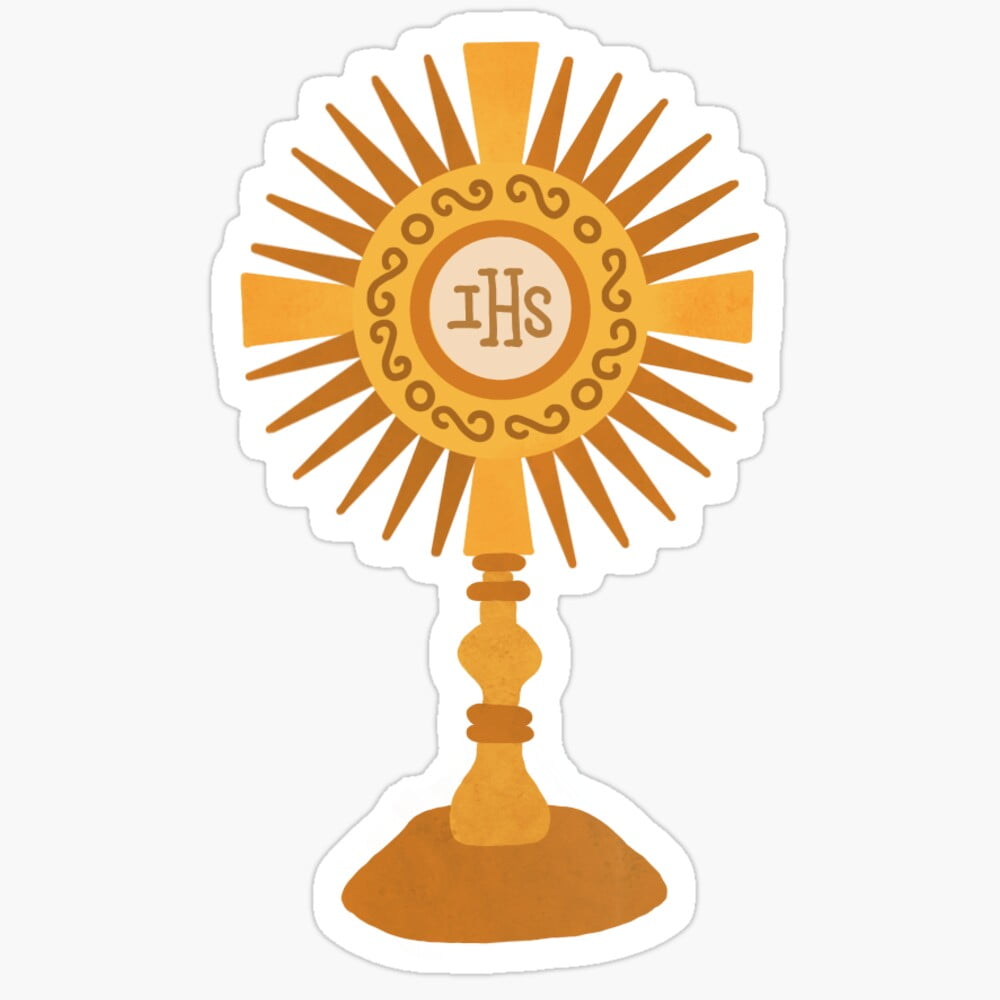 Kira Sticker Catholic Monstrance Adoration Eucharist - Perfect Birthday ...