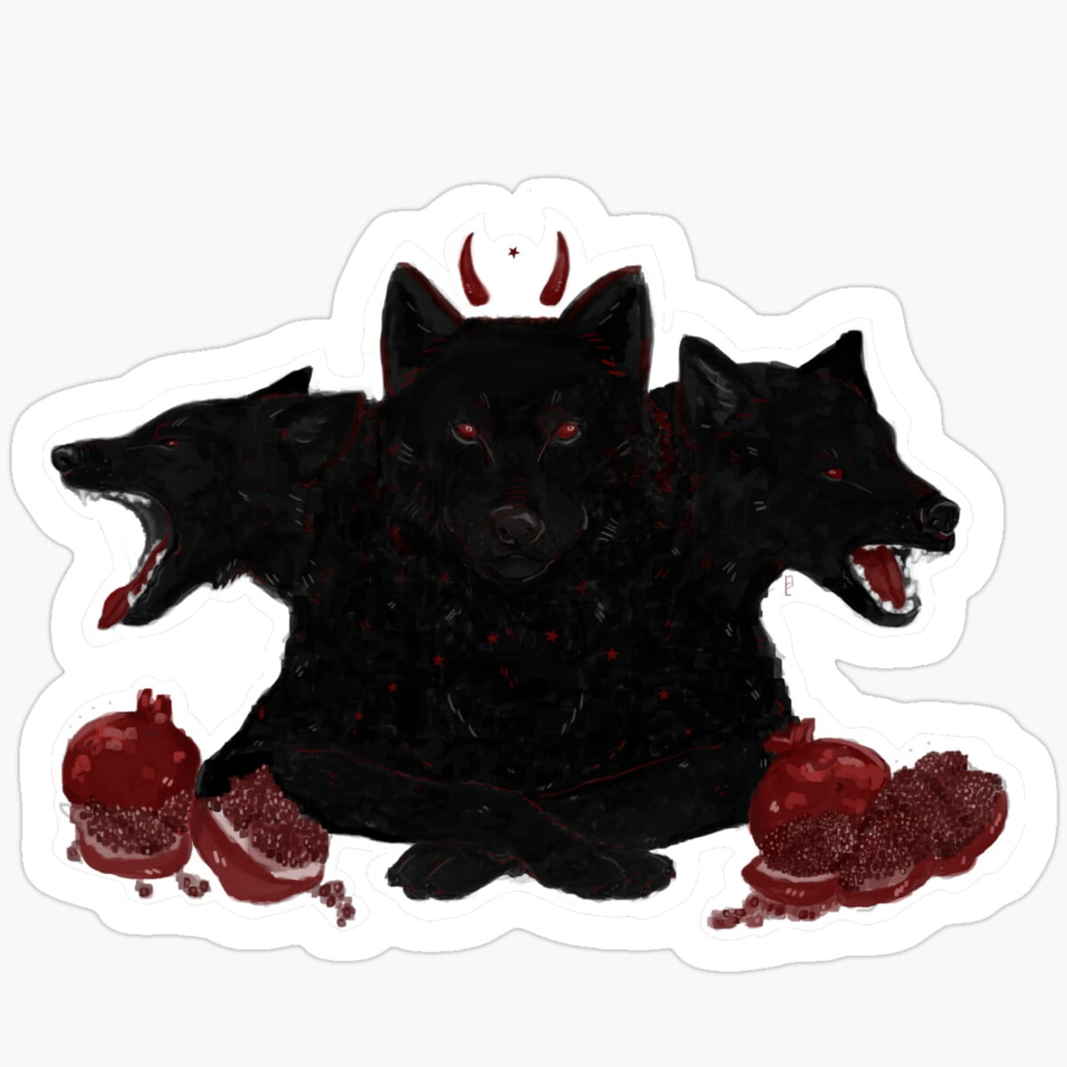 Kira Sticker - Cerberus Sticker, Funny Waterproof Decal For Pet Lovers ...