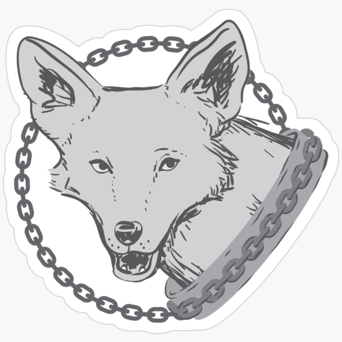 Kira Sticker - Chain Of Dogs Sigil Malazan Empire Fanart Greyscale ...