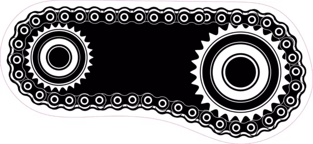 Kira Sticker With Chain And Sprocket Cogs Window Decal Decorative ...