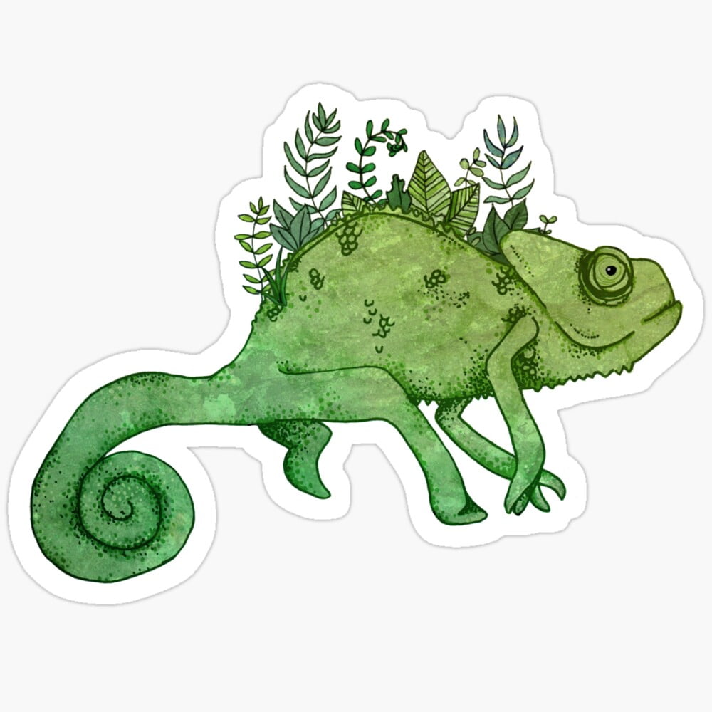 Kira Sticker - Chameleon - Phone Stickers, Waterproof Decals Water ...