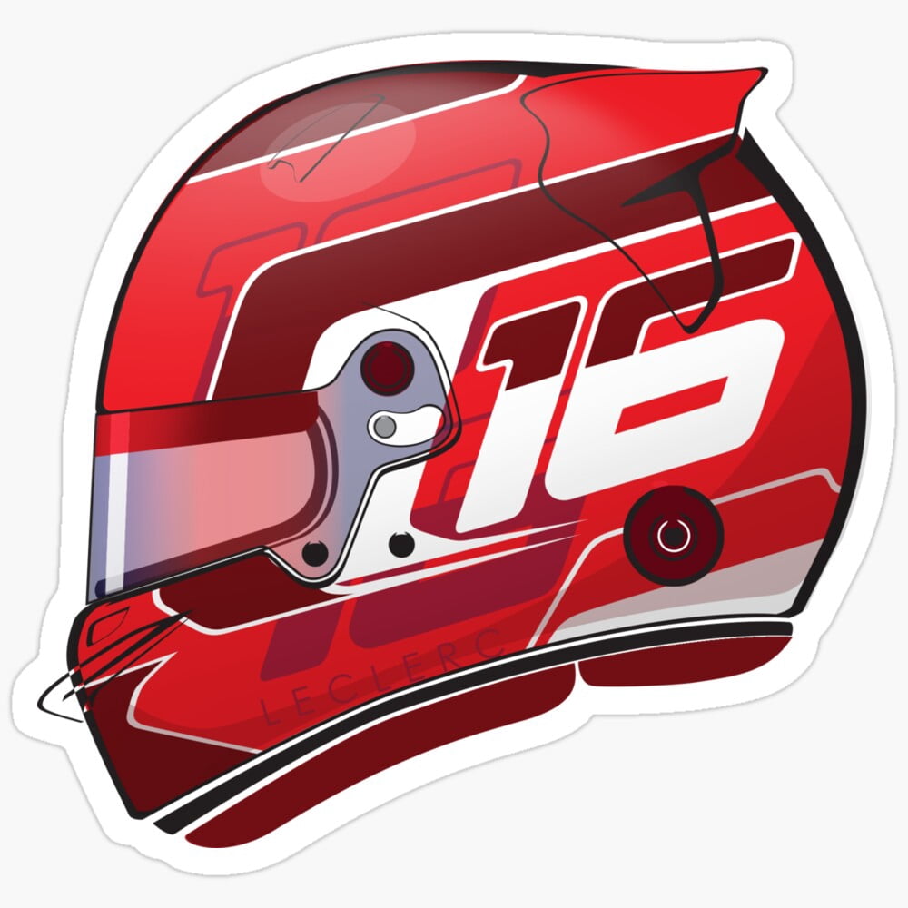 Kira Sticker - Charles Leclerc 2024 Helmet Version 2 - Phone Stickers ...