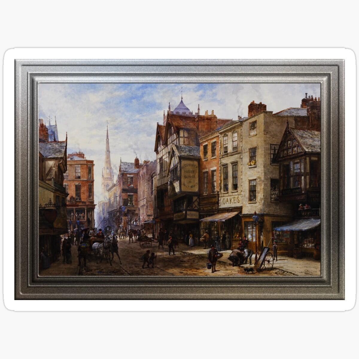 Kira Sticker - Chester - The Cross Looking Towards Watergate Street By ...