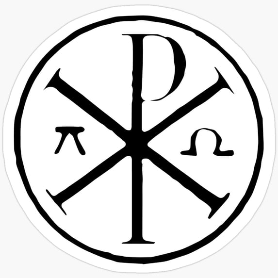 Kira Sticker Chi Ro Christogram - Christian Symbol For Jesus Christ ...