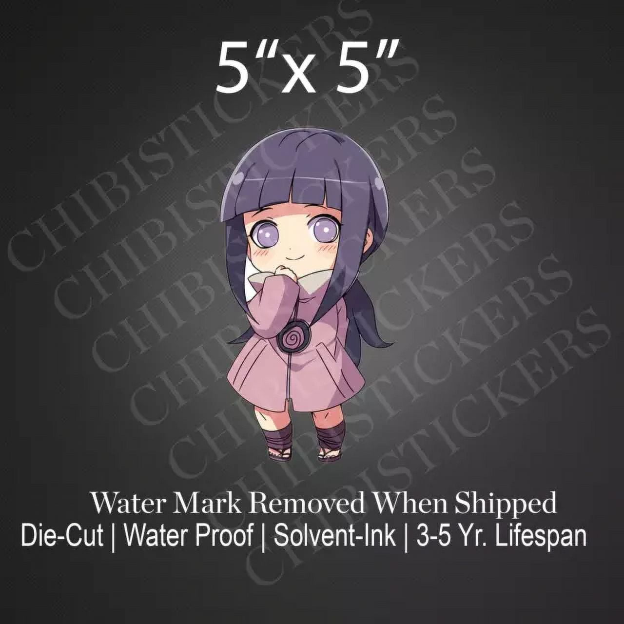Kira Sticker With Chibi Hinata Purple Hair Ninja Anime Decal Decorative ...