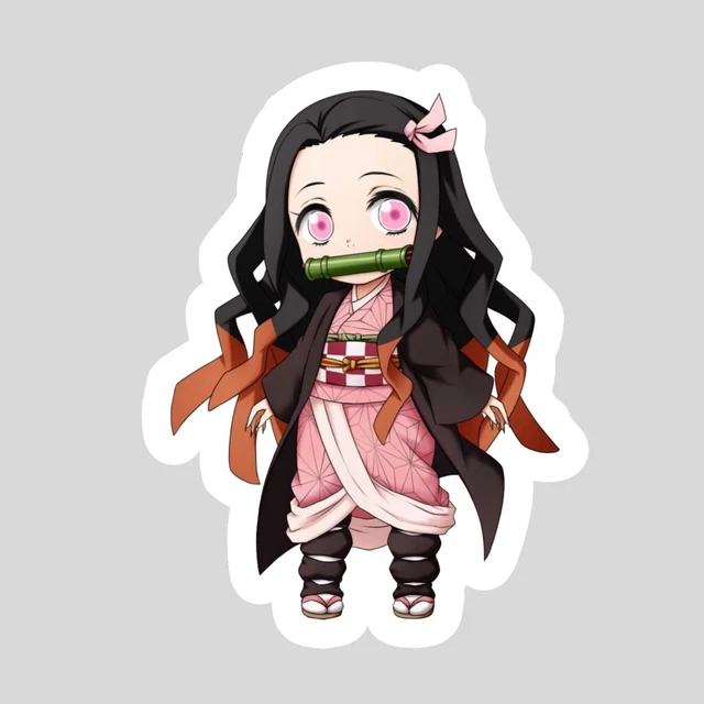 Kira Sticker With Chibi Kawaii Cute Nezuko Kamado, Demon Slayer Glossy ...