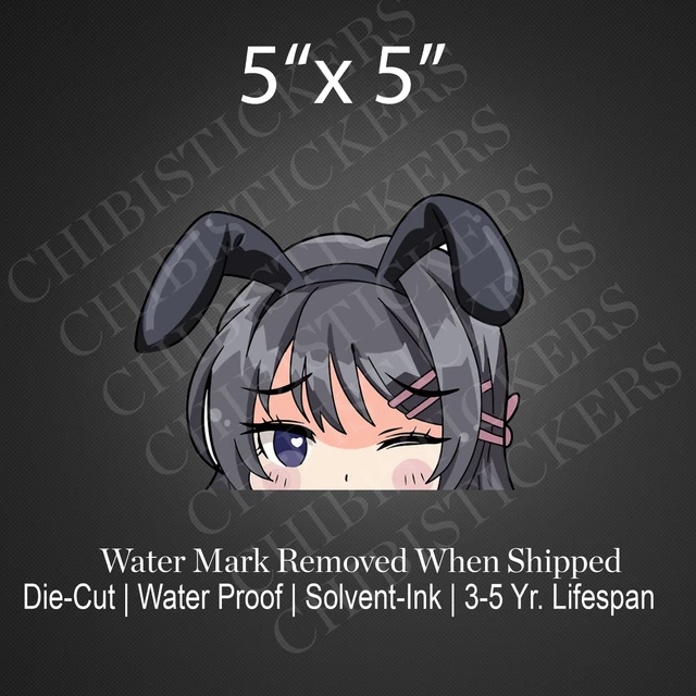 Kira Sticker With Chibi Mai Sakurajima Bunny Girl Decal Decorative ...