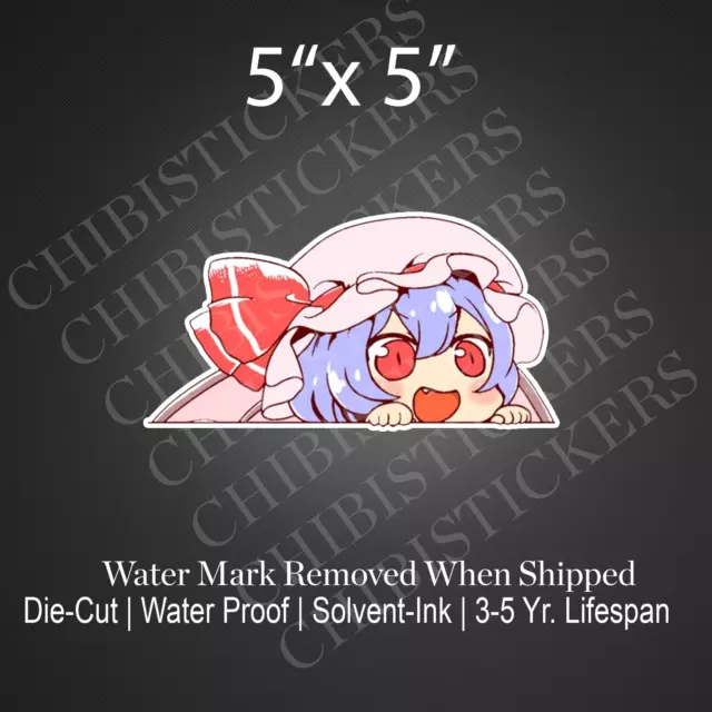 Kira Sticker With Chibi Remilia Touhou Vinyl Waterproof Anime Girl ...