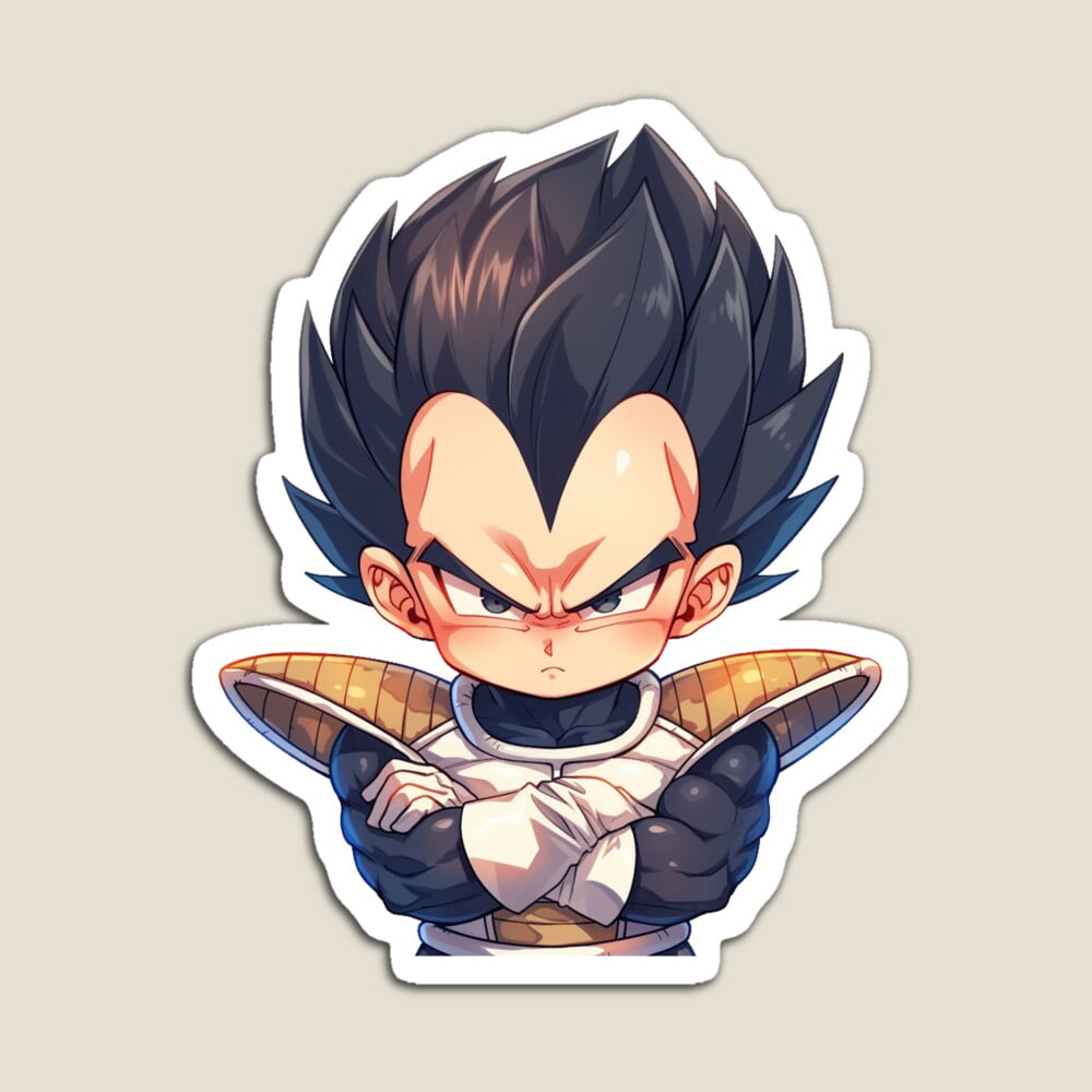 Kira Sticker With Chibi Vegeta Â€“ Adorable Saiyan Prince Sticker ...
