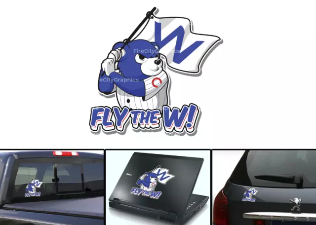 Kira Sticker With Chicago Chicago Baseball Team Decal Fly The W - Die ...