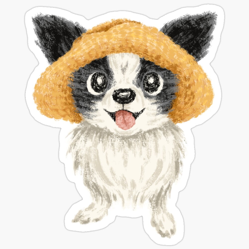 Kira Sticker - Chihuahua With Hat Gift For You - Phone Stickers ...