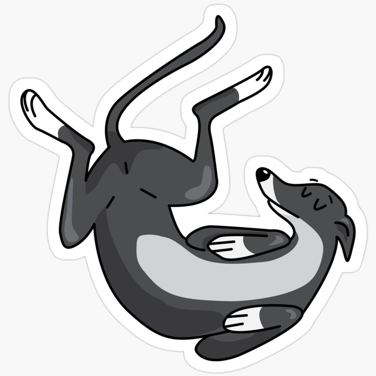 Kira Sticker - Chill Greyhound Sticker, Funny Waterproof Decal For Pet ...